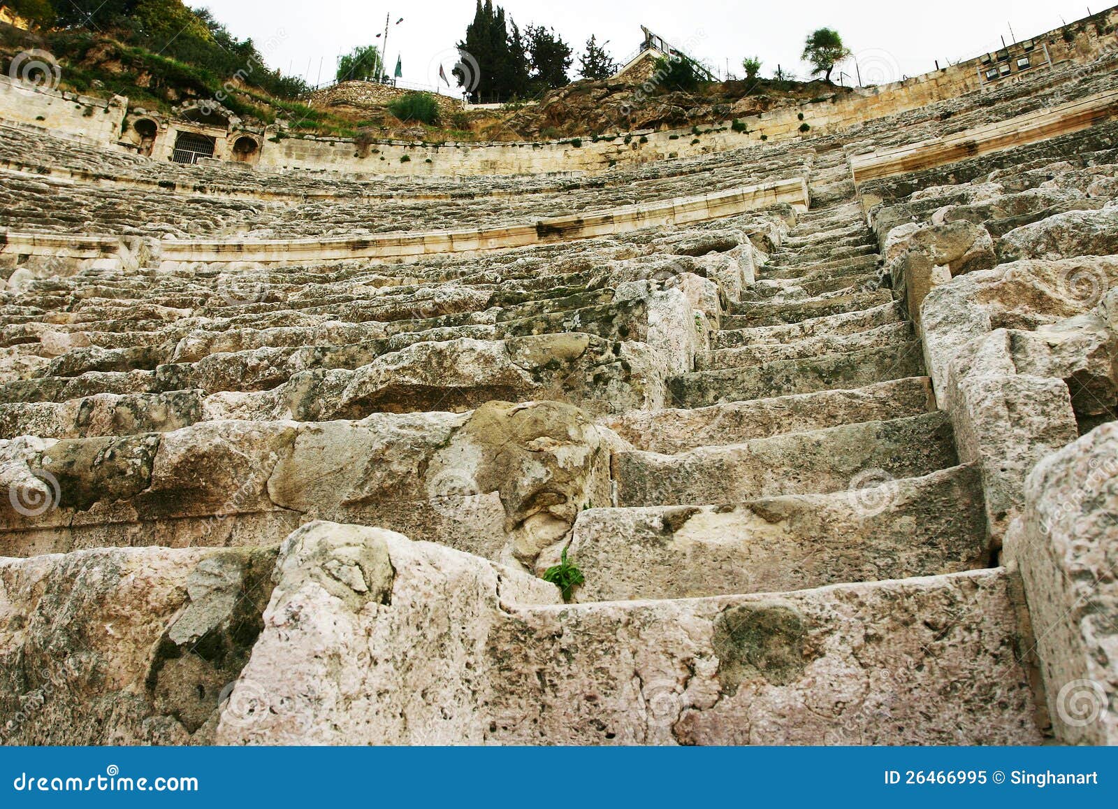Stone Amphitheatre from Low Angle Stock Image - Image of arabic ...