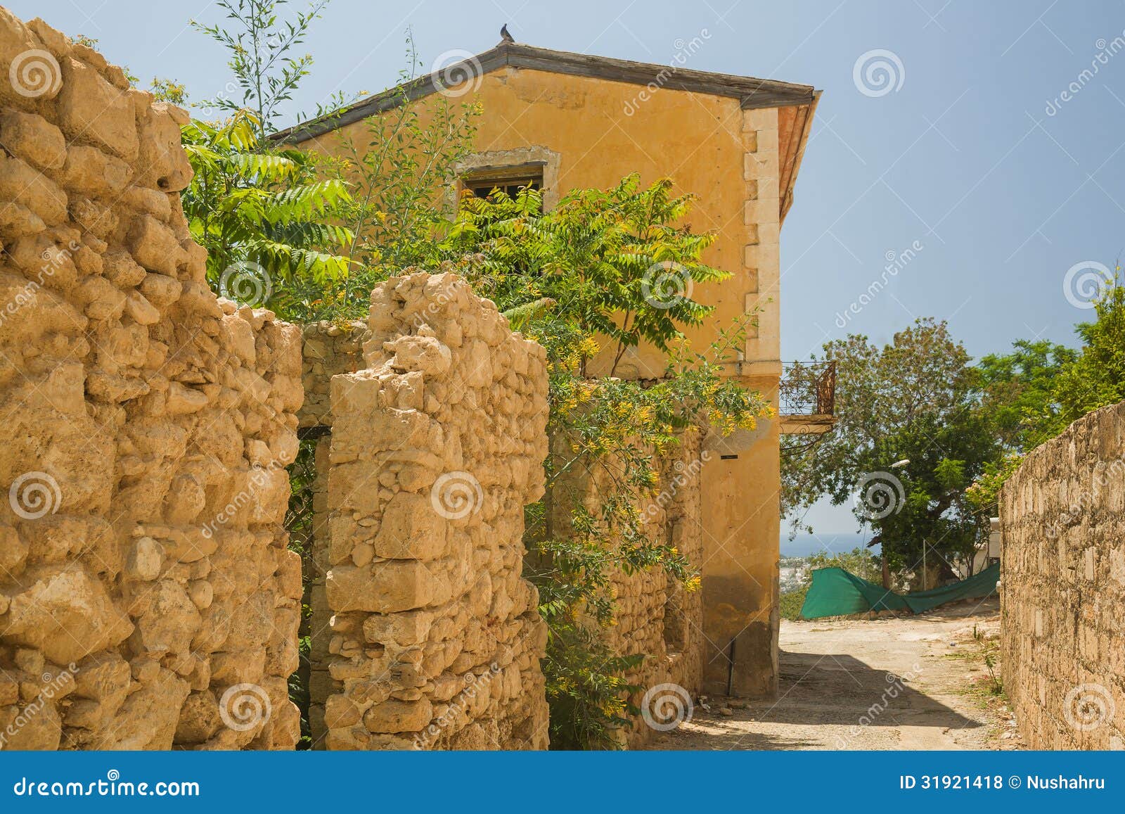 Stone ancient house stock photo. Image of paphos, green - 31921418