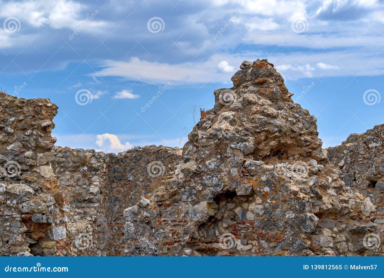 Stone Ancient Ruins Closeup Stock Image - Image of europe, construction ...