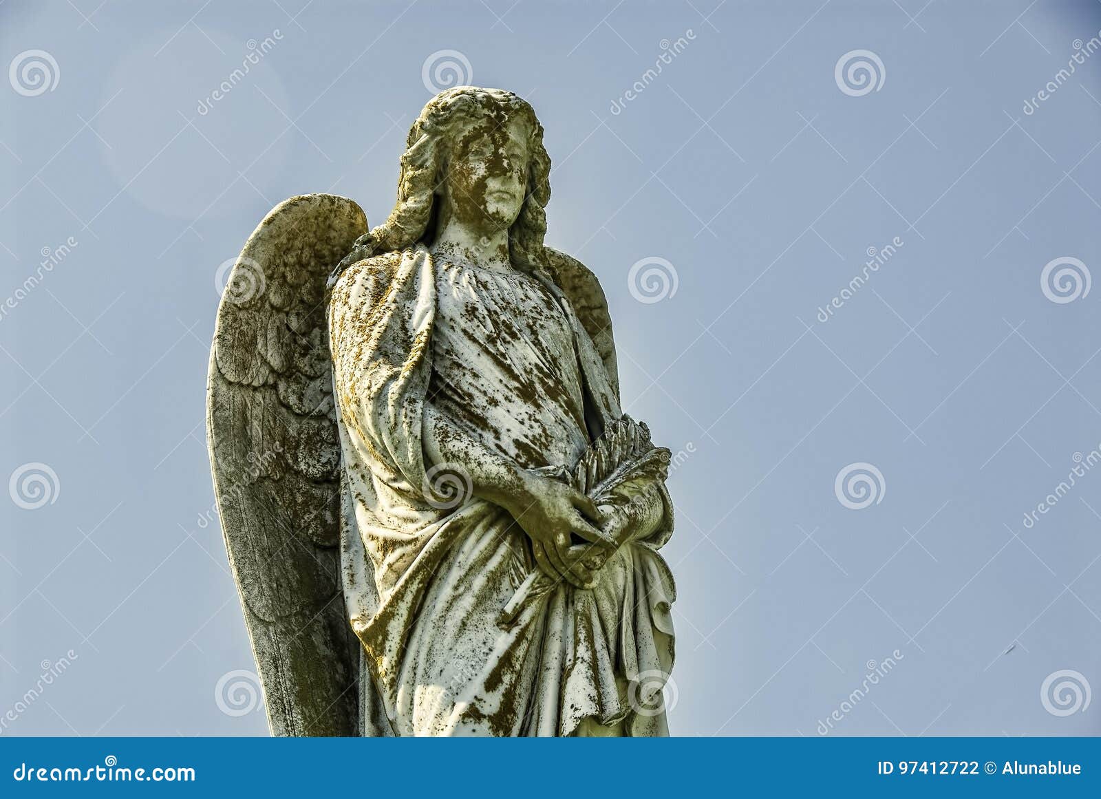 Stone Angel stock photo. Image of gaze, adoration, humble - 97412722
