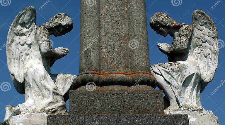 Stone angels stock photo. Image of religion, sculpture - 156166