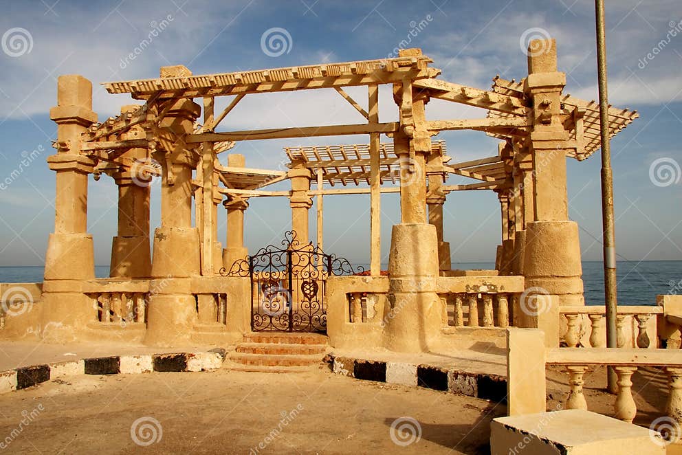 Stone arbour at the sea stock image. Image of view, outdoors - 10339953