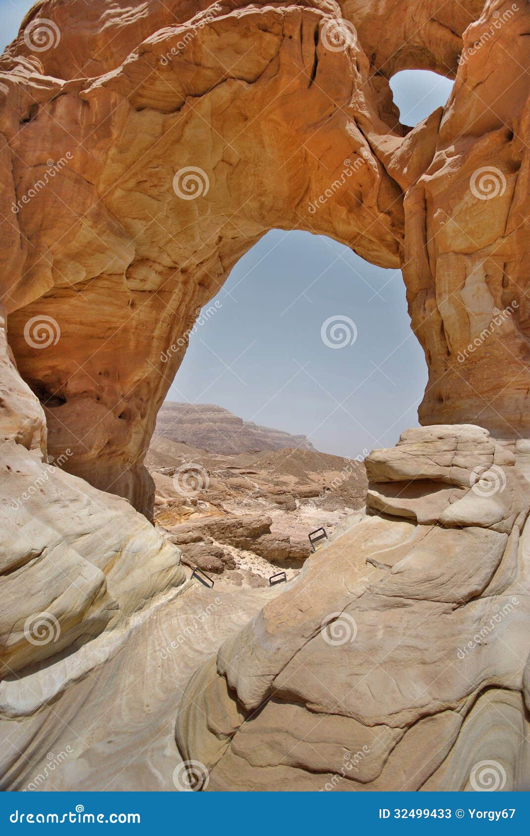 The Stone Arcades of Israeli Desert Stock Image - Image of landscape ...