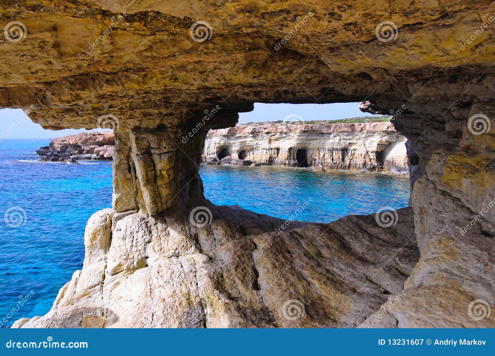 Stone arch stock image. Image of napa, cyprus, hole, mountains - 13231607