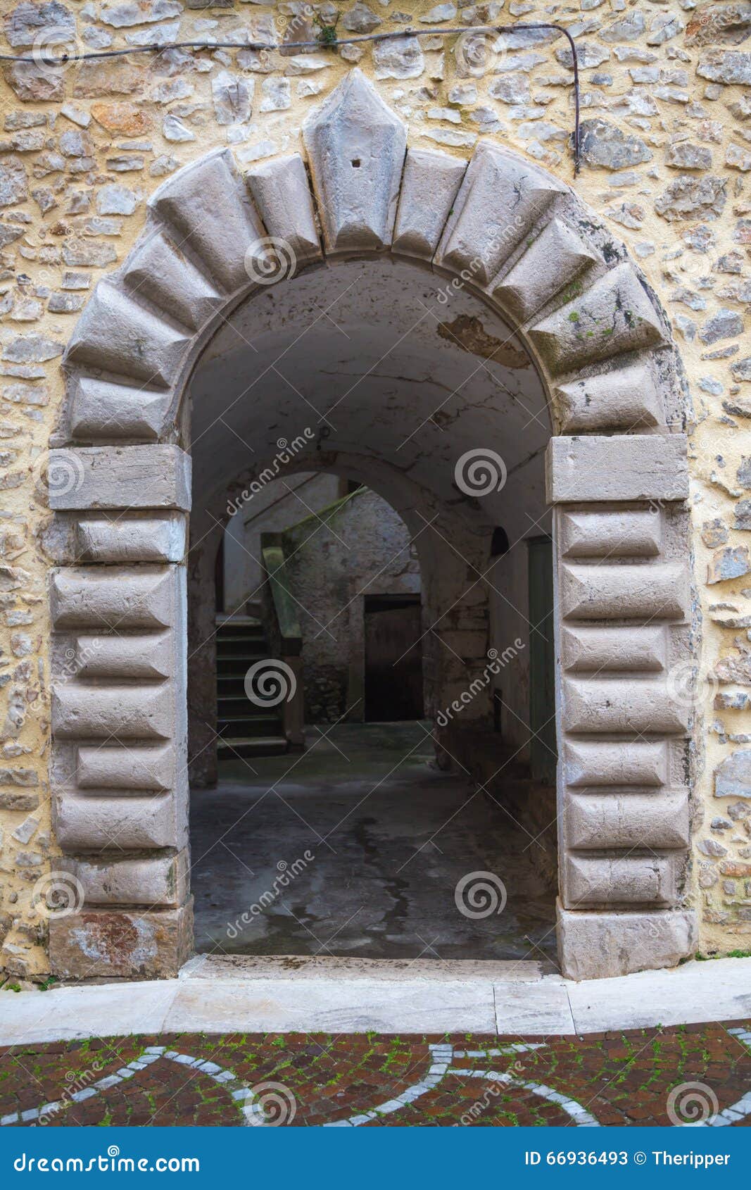 Stone Arch Architecture Medieval Portal Stock Image - Image of history ...