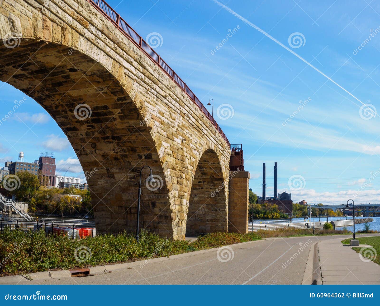 Stone Arch Bridge in Minneapolis 1 Stock Photo - Image of landscape ...