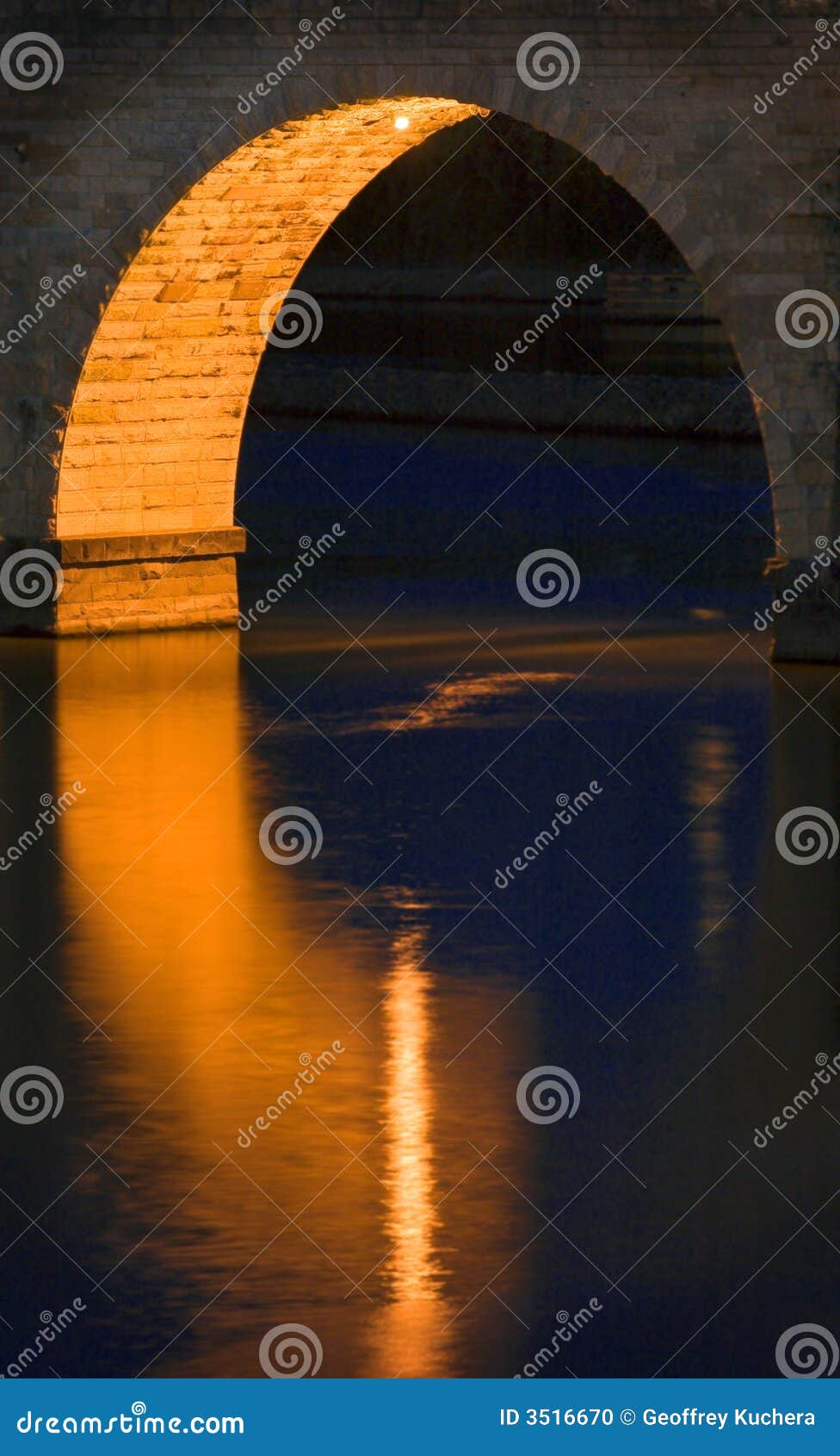 Stone Arch Bridge Reflections Stock Photo - Image of tourism, arch: 3516670