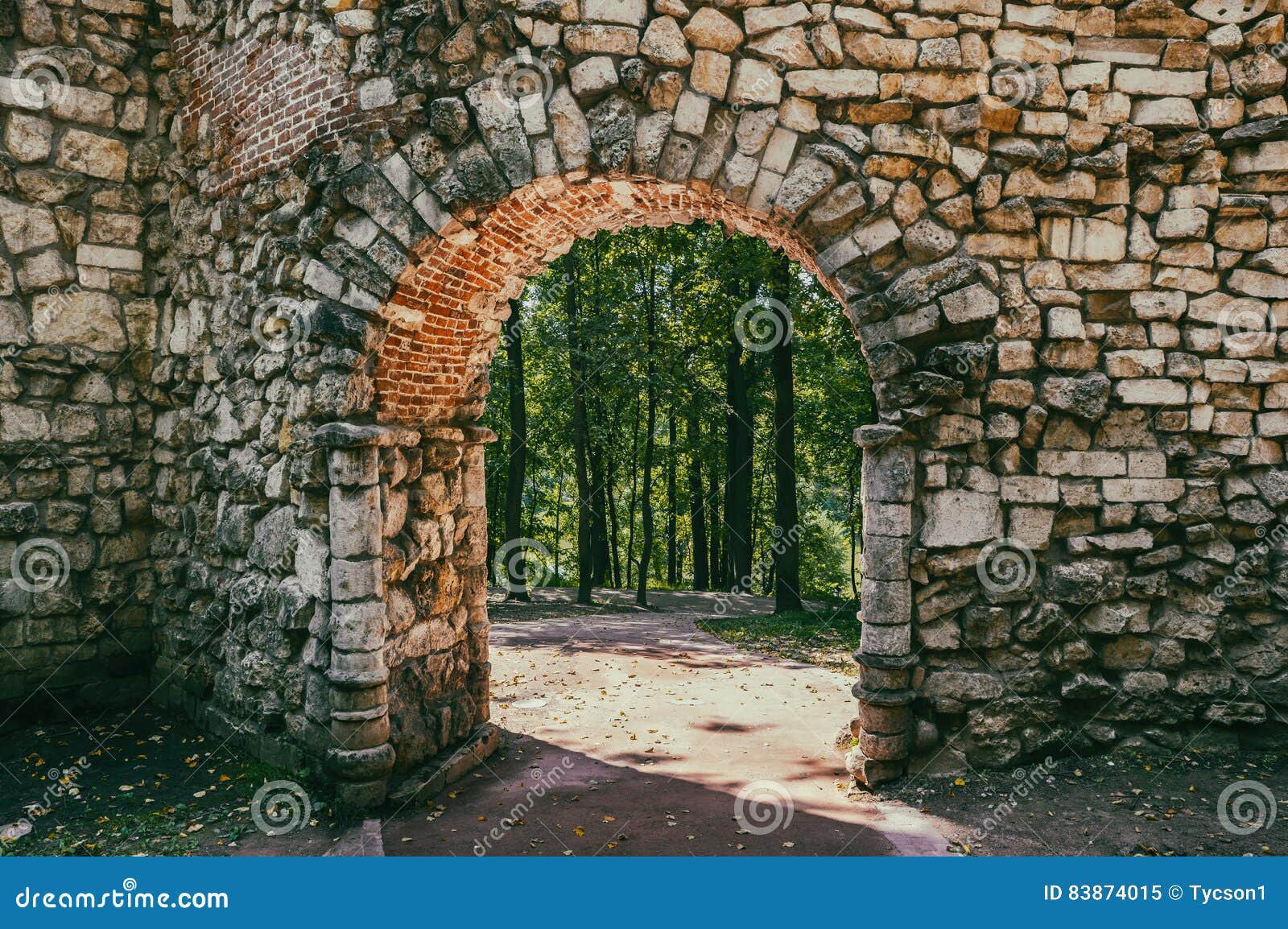 Stone arch stock image. Image of antique, building, retro - 83874015