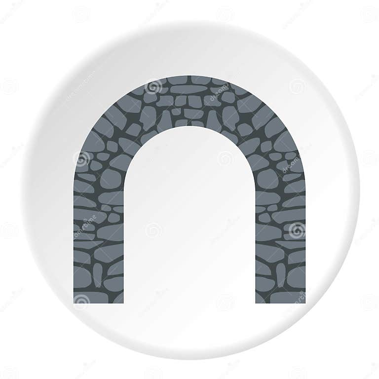 Stone Arch Icon, Flat Style Stock Illustration - Illustration of ...
