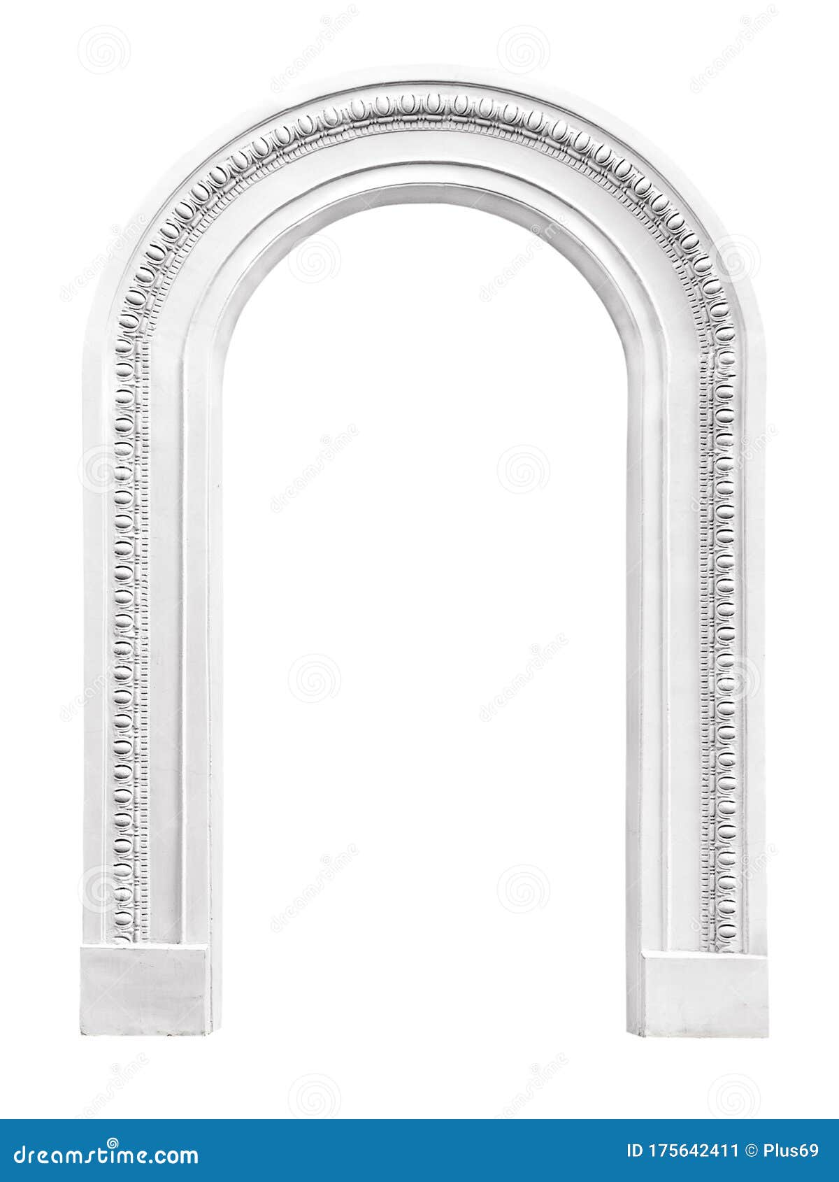 Stone Arch Isolated on White Background Stock Image - Image of ...