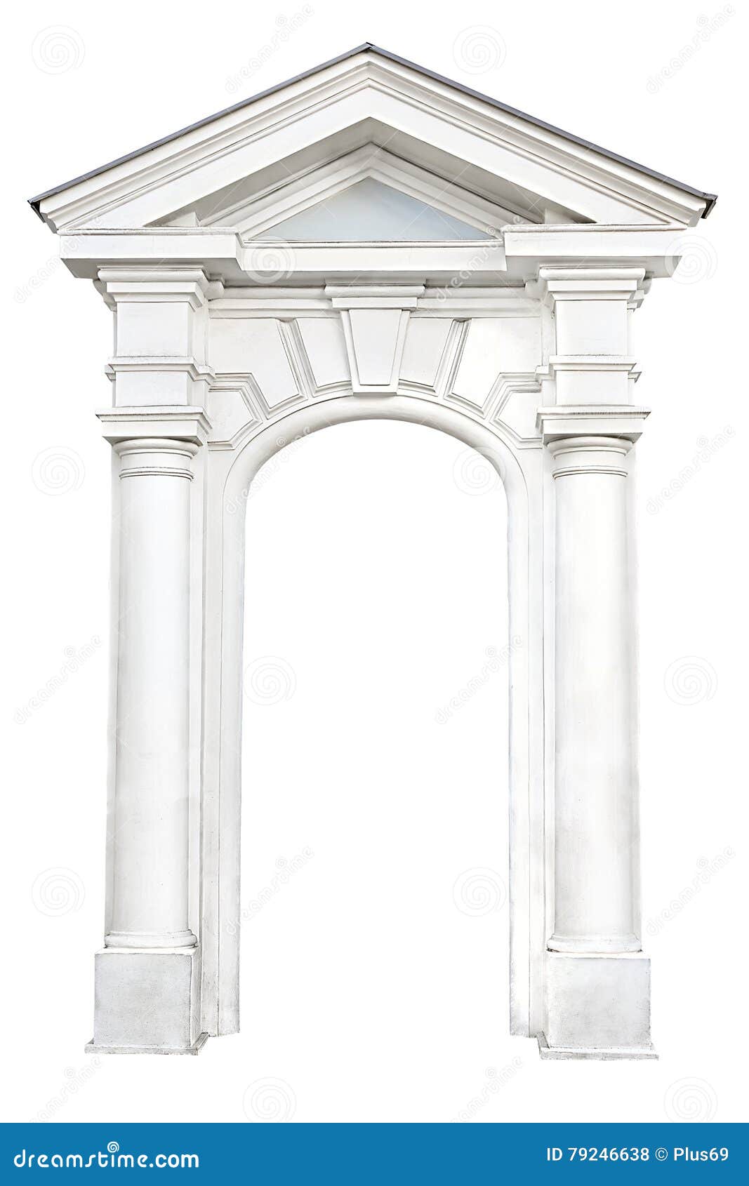 Stone Arch Isolated on White Background Stock Photo - Image of ...