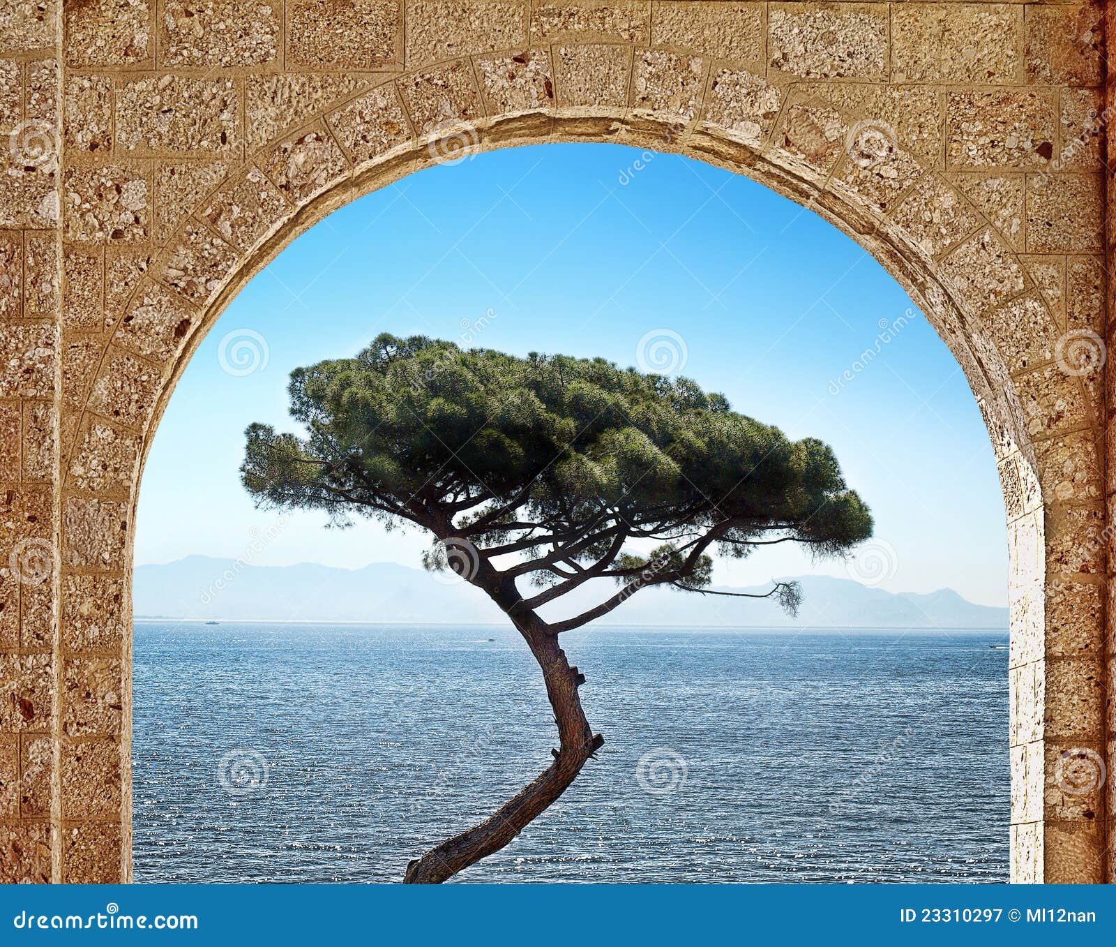 Stone arch and tree stock image. Image of nature, retreat - 23310297