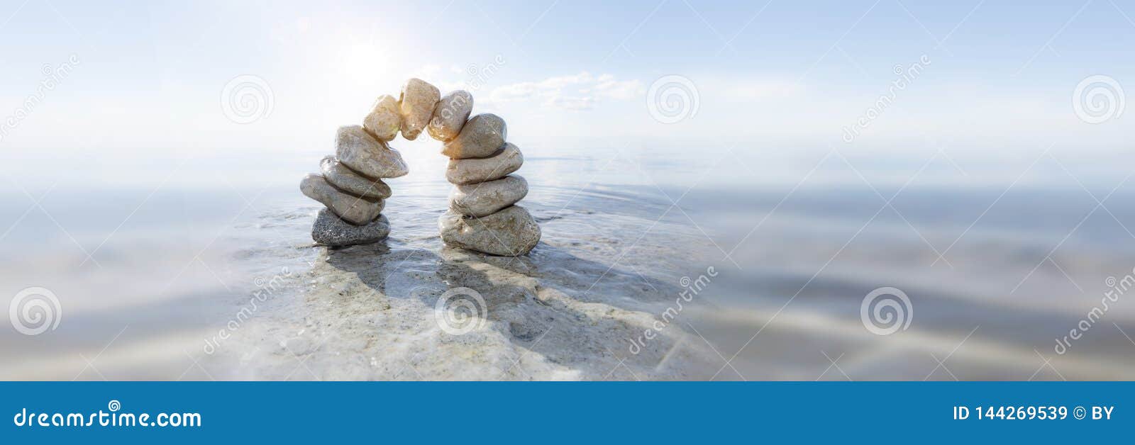 Stone arch in water stock image. Image of harmony, stones - 144269539