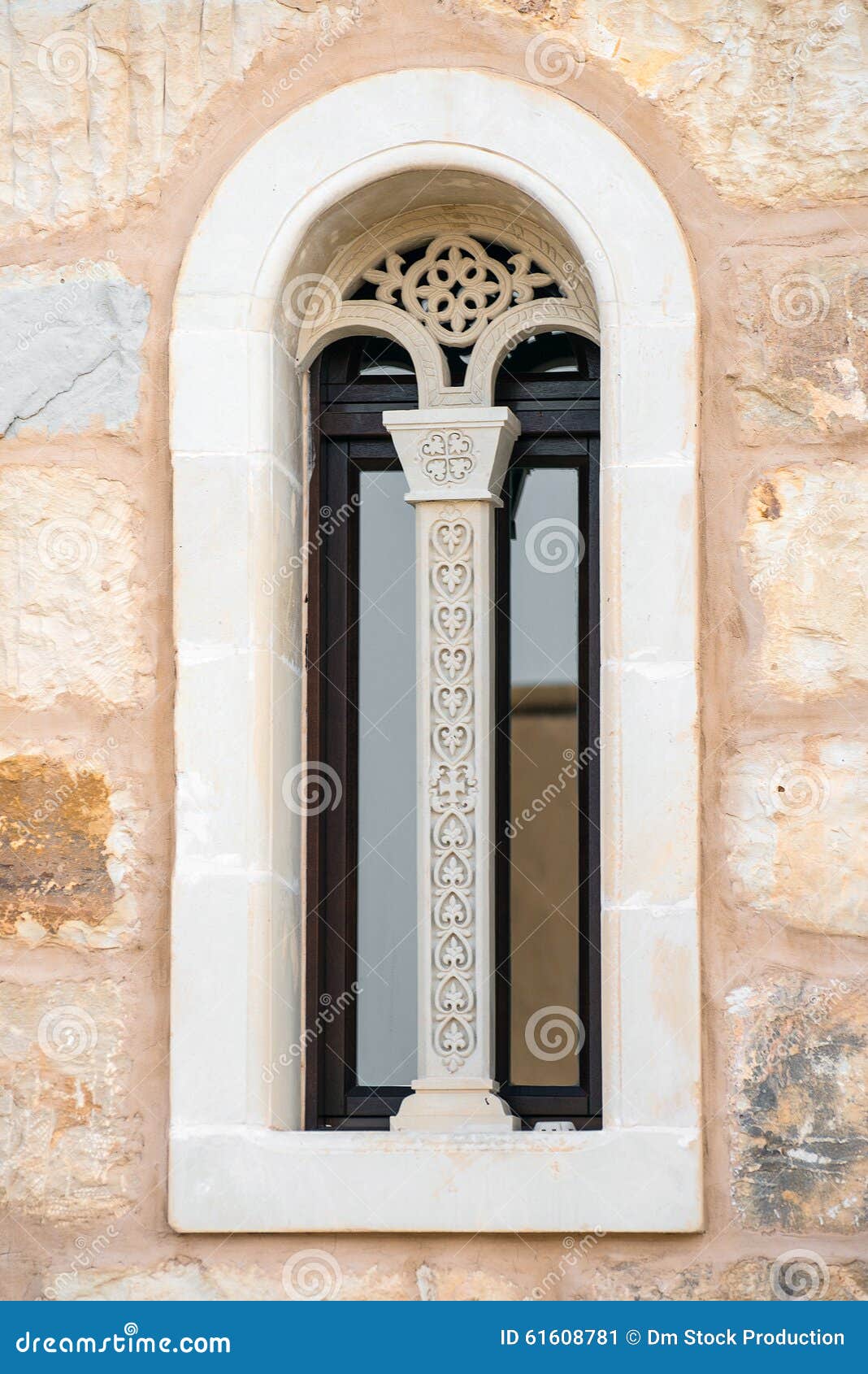 Stone arched window. stock image. Image of frame, arch - 61608781