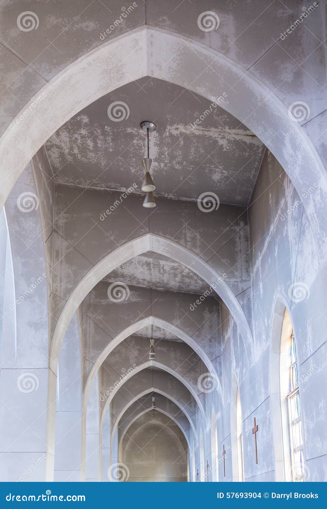 Stone Arches and Window Light Stock Photo - Image of christianity ...