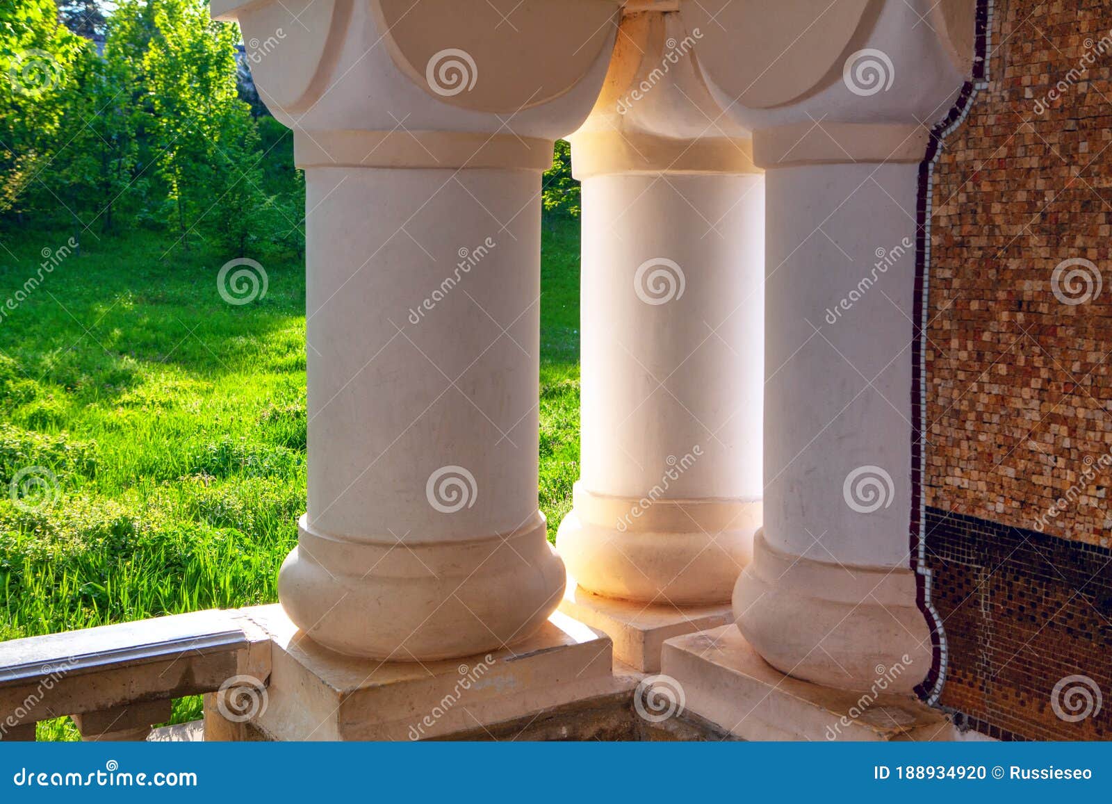 Stone Architectural Columns Stock Photo - Image of ornamental ...