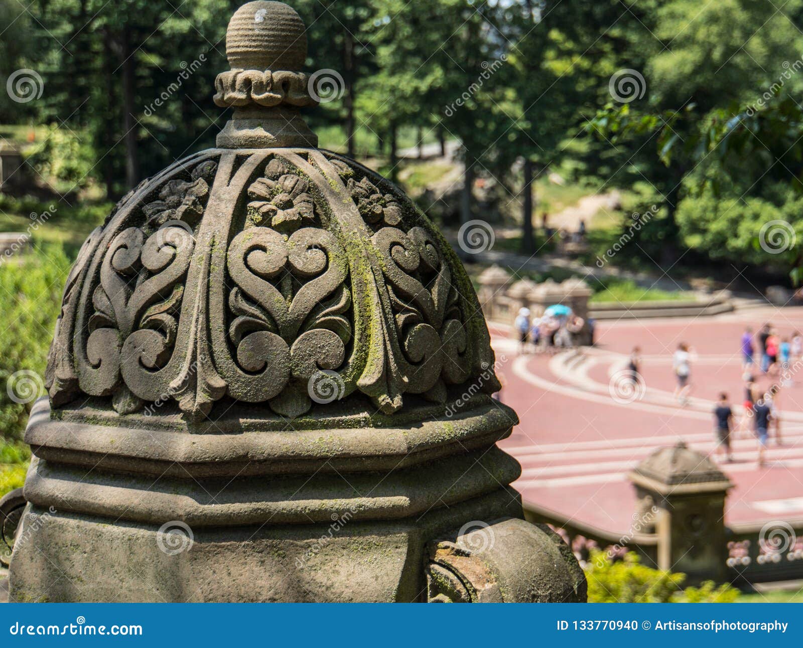 Stone Architectural Feature in the Park Stock Photo - Image of statue ...