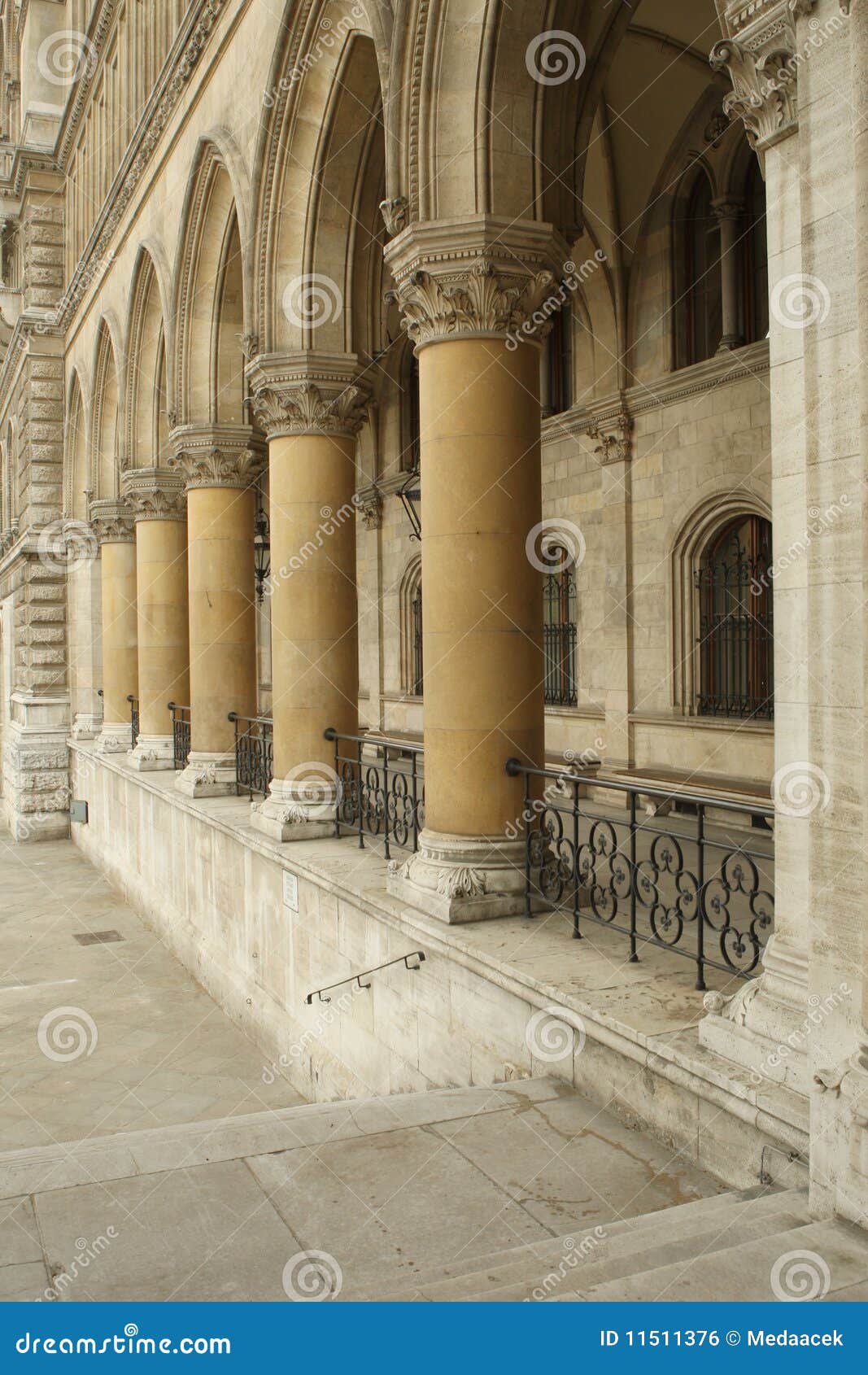 Stone archway with columns stock photo. Image of mast - 11511376