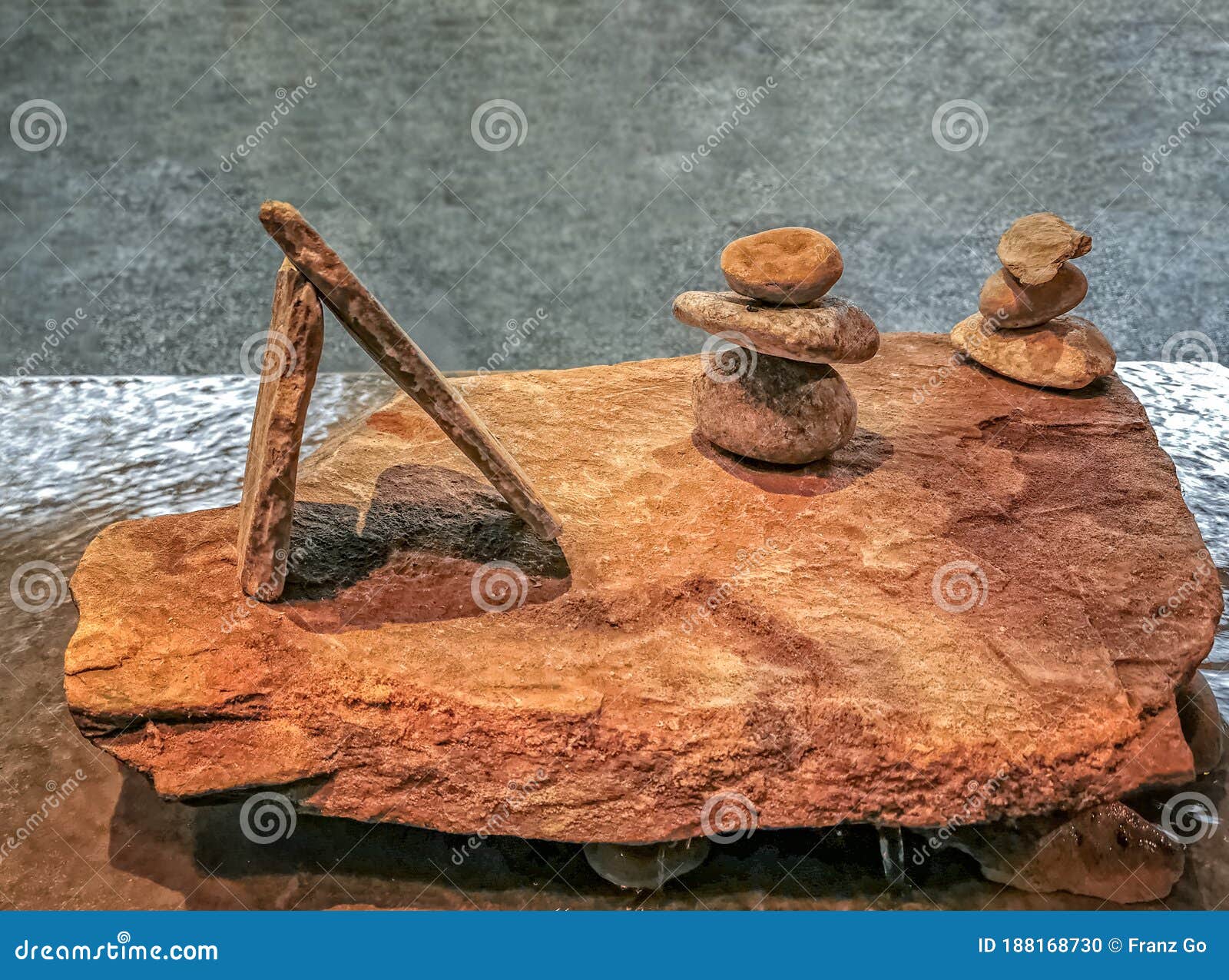 Stone Art and Water Feature Stock Photo - Image of japanese, feature ...