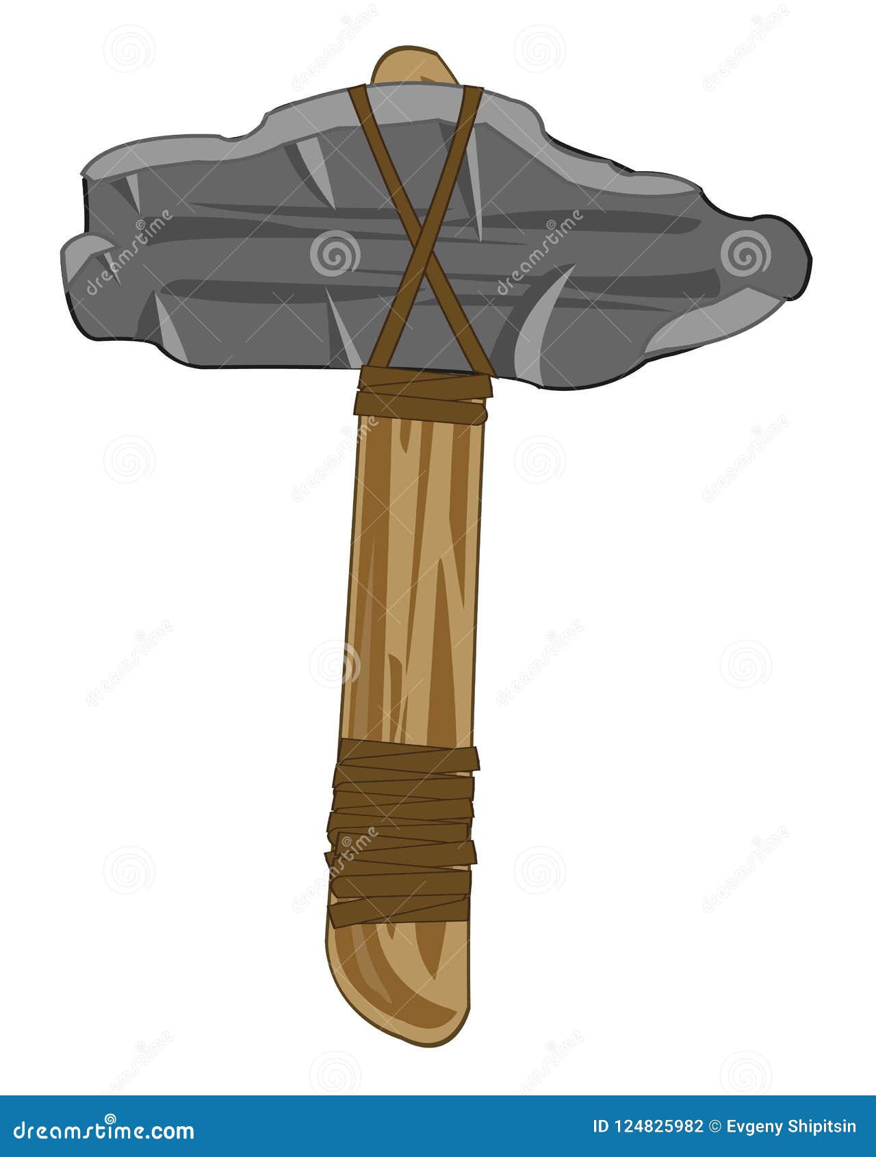 Stone Axe of the Ancient Person.Vector Illustration Stock Illustration ...