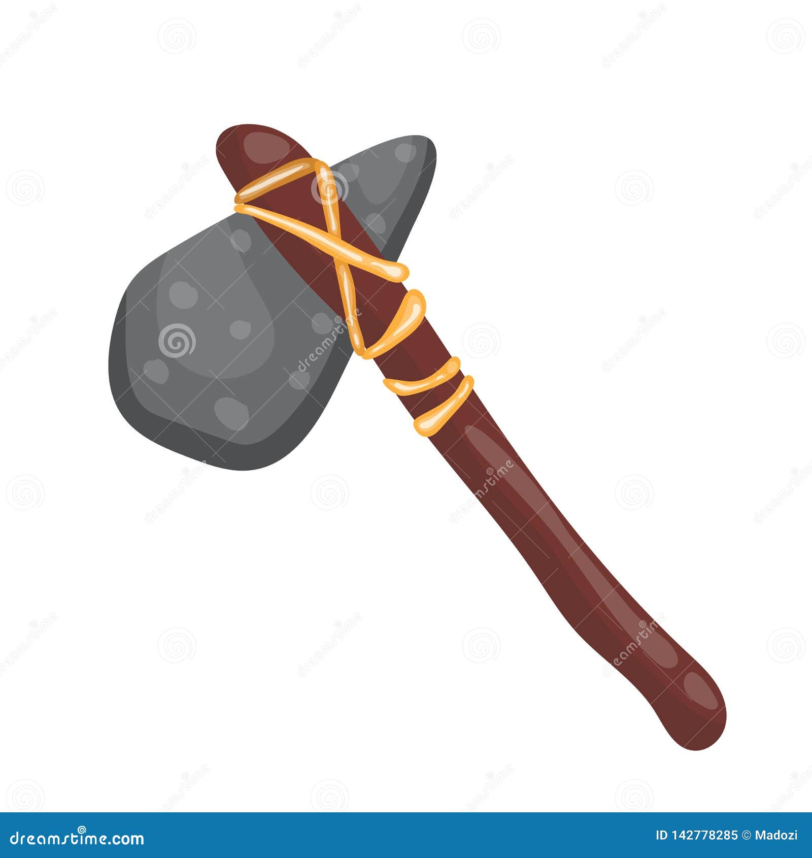 Stone Axe Isolated Illustration Stock Vector - Illustration of drawing ...