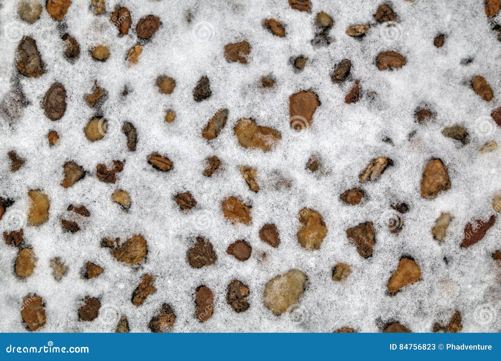 Stone Background Covered with Snow Stock Image - Image of road, street ...