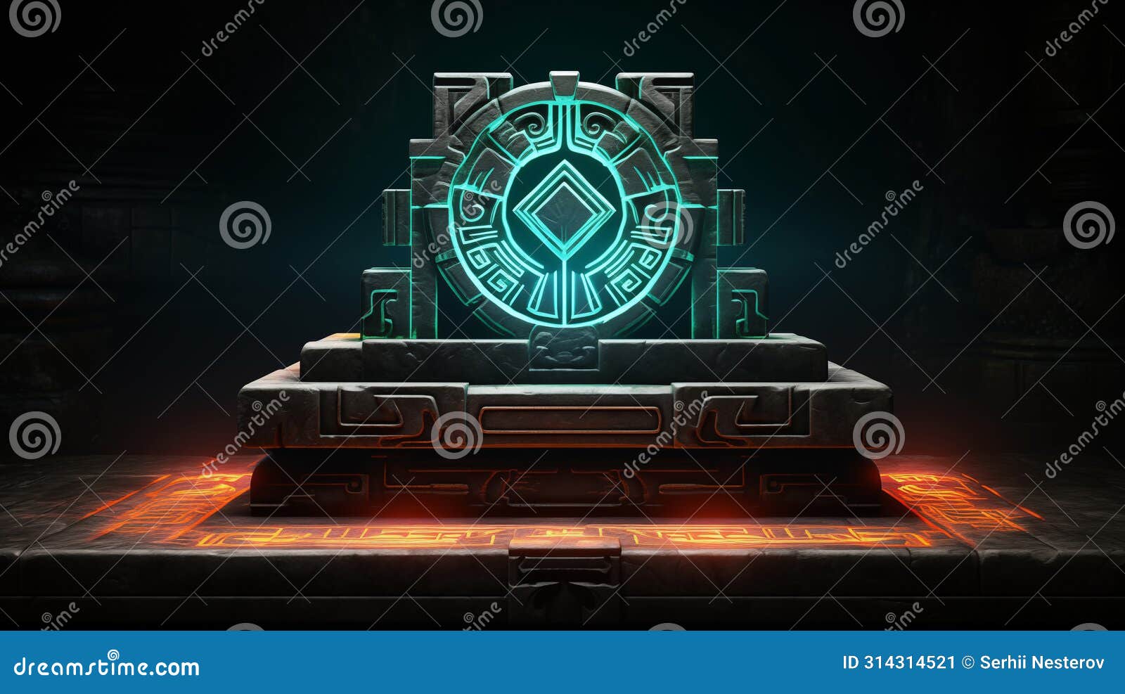 Stone Background with Patterns in the Style of the Aztec Civilization ...