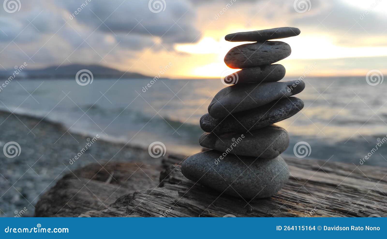 Stone Balance with a view stock photo. Image of rock - 264115164
