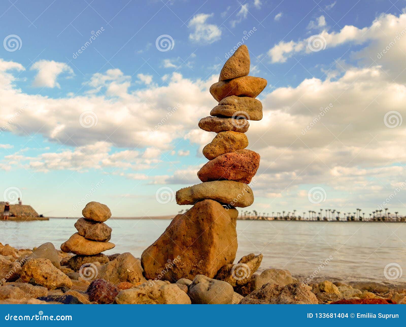 Rock Balancing stock photo. Image of winter, rock, balancing - 133681404