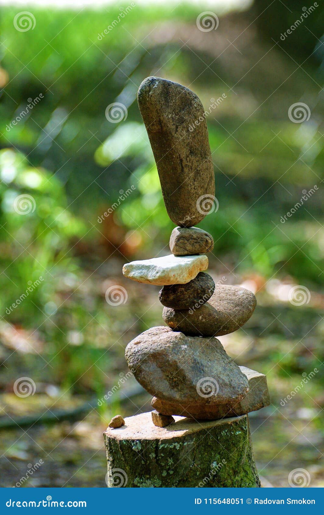 Stone balancing stock image. Image of stones, landart - 115648051