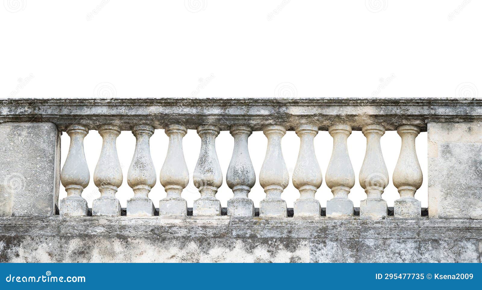 Stone Balcony Railing Isolated Stock Image - Image of classic, baroque ...