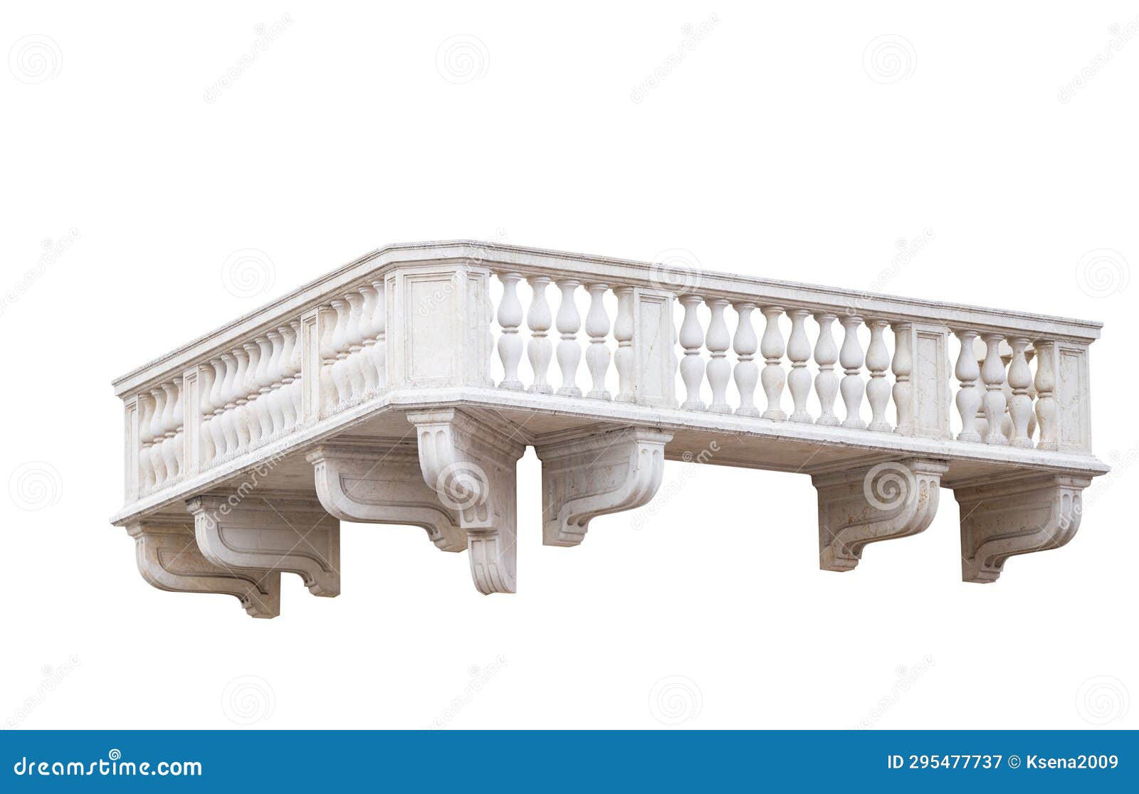 Stone Balcony Railing Isolated Stock Image - Image of column, railing ...
