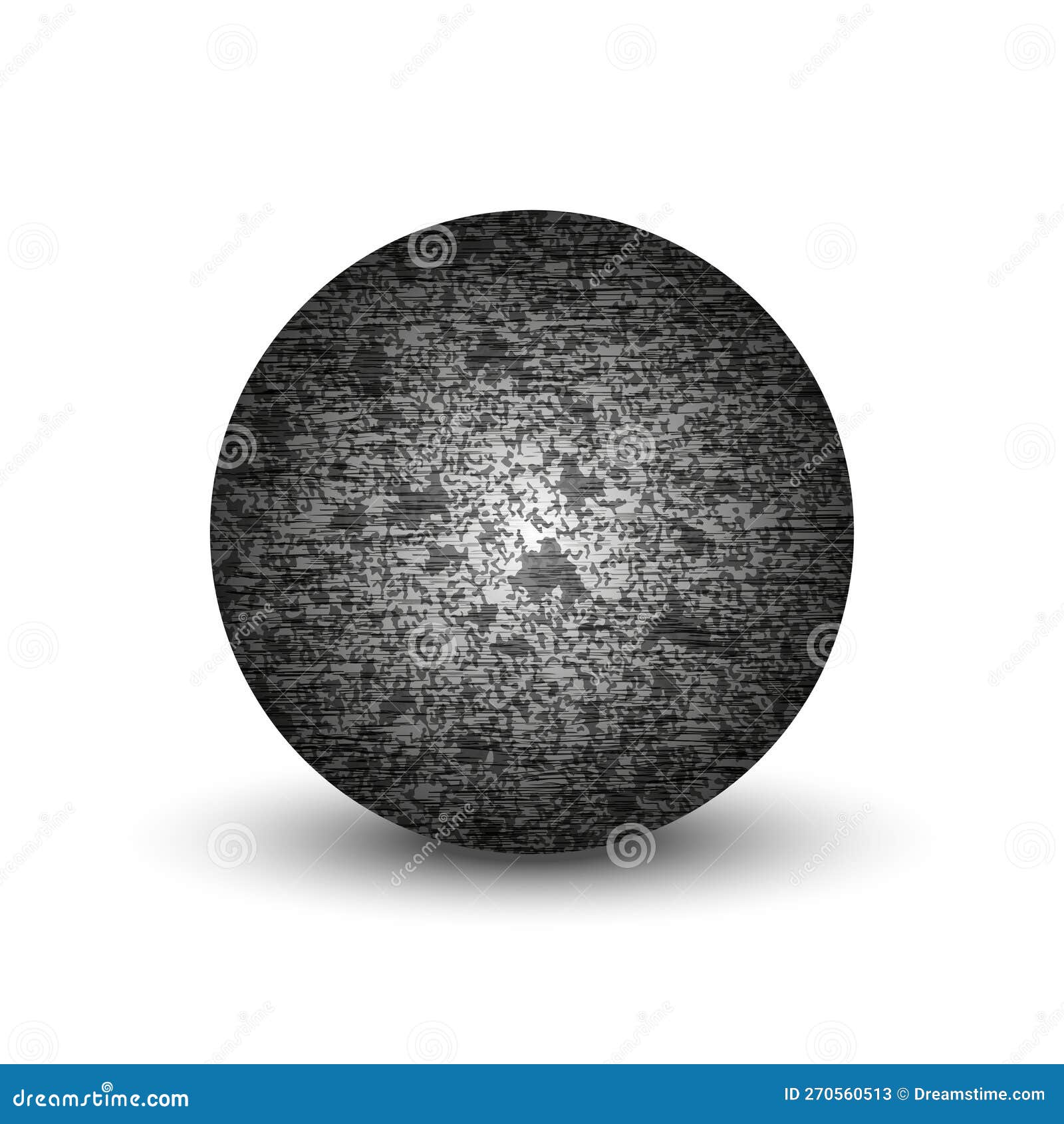 Stone Ball with Granite Texture Isolated on White Background Realistic ...