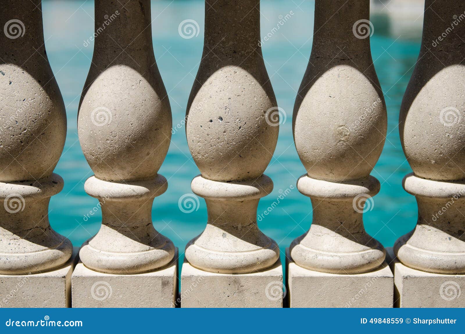 Stone balusters stock image. Image of balustrades, cracked - 49848559