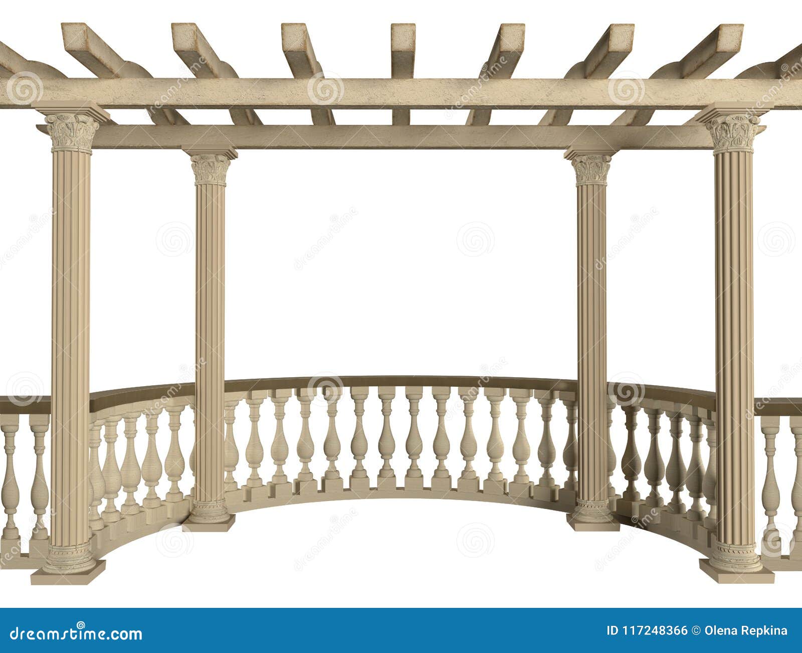 Stone Balustrade With Balusters For Fencing. Palace Fence. Balcony ...