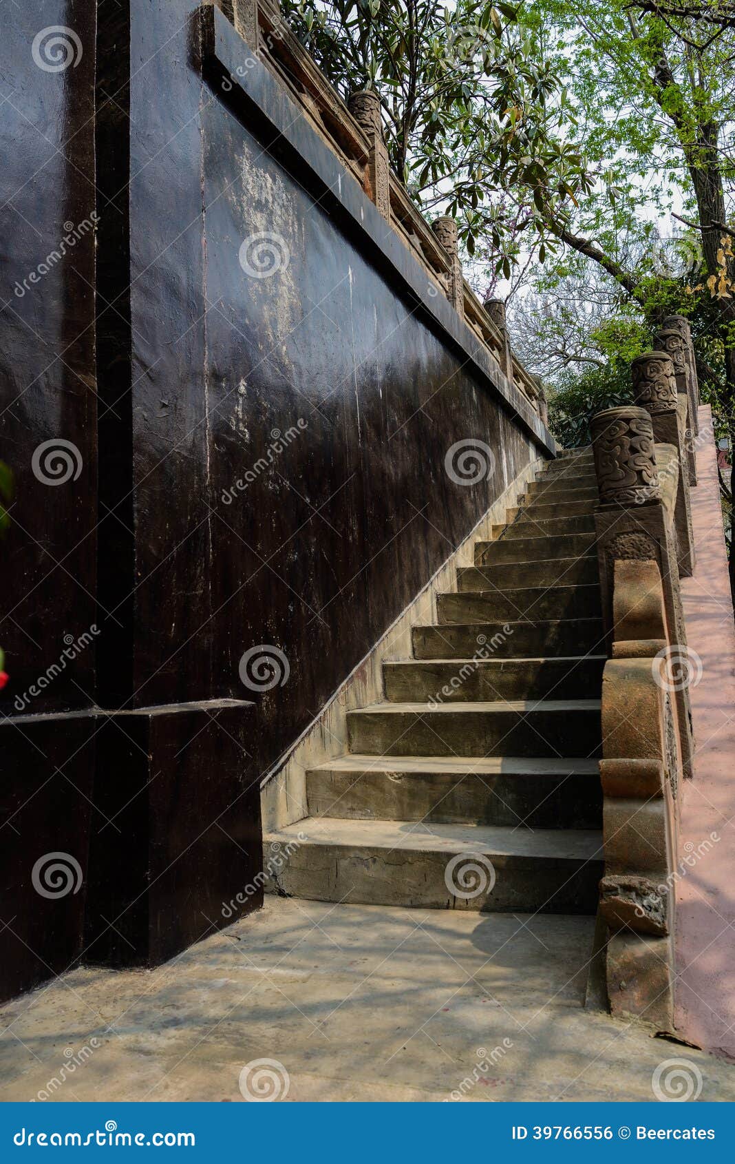 Stone Balustrade and Wall,Chengdu,China Stock Photo - Image of ...