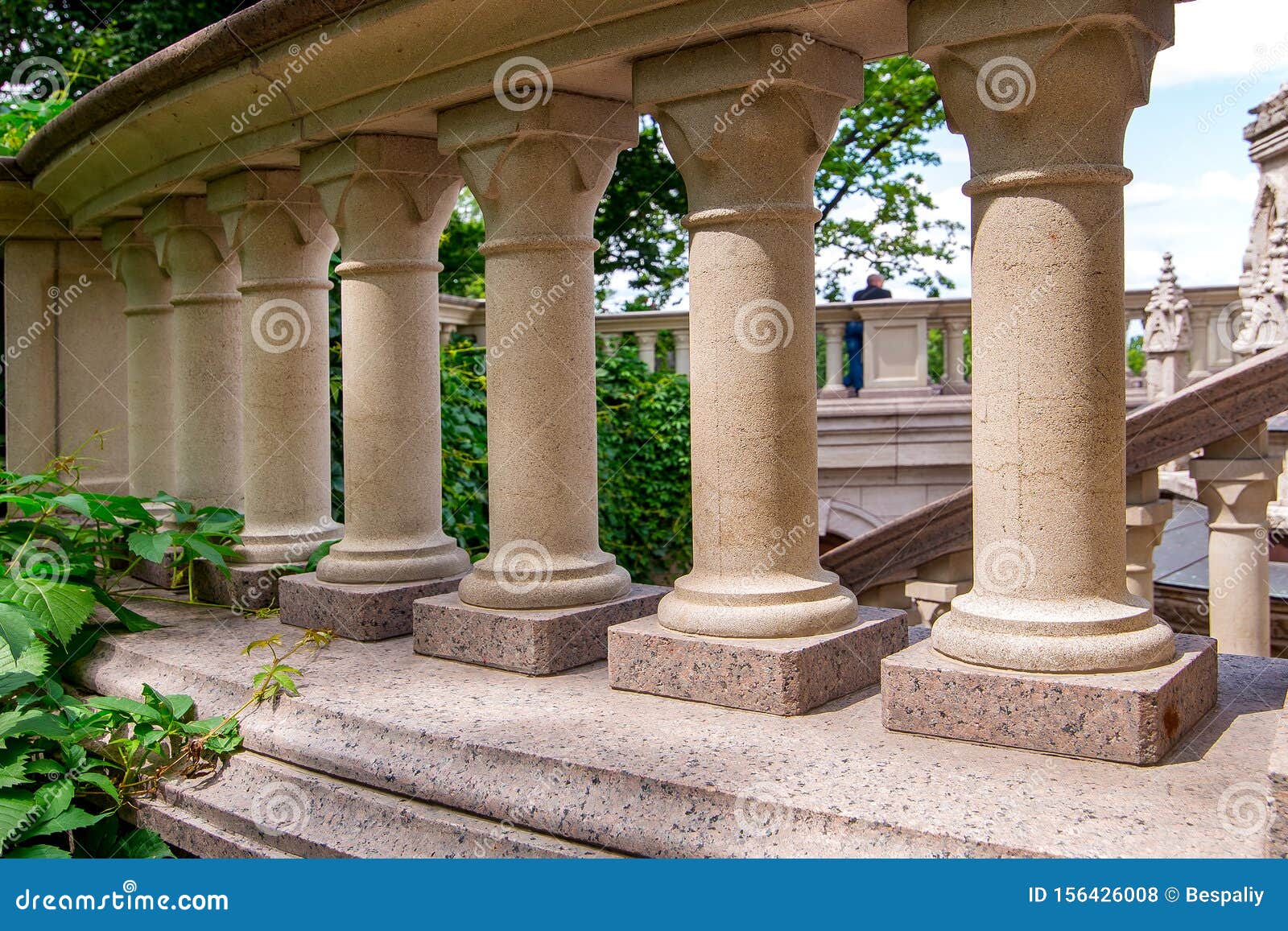 Stone Balustrades of the Balcony. Stock Photo - Image of building ...