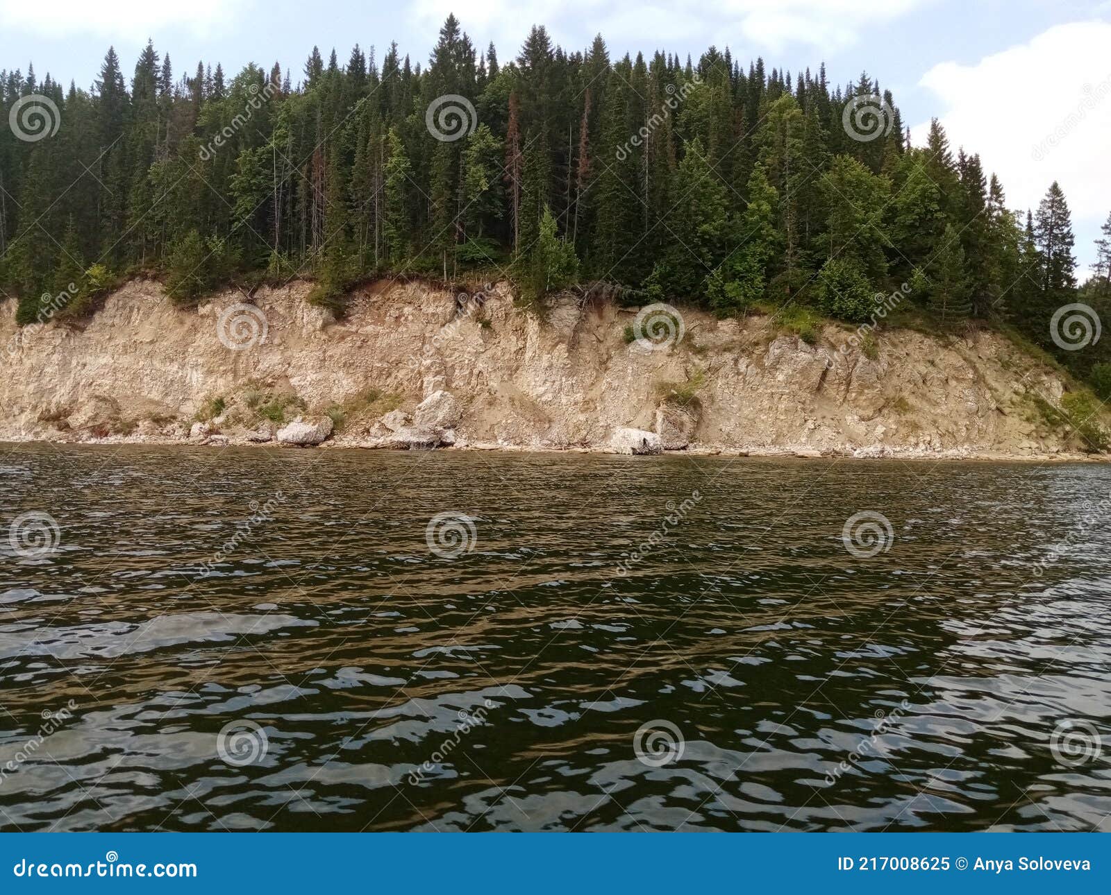 Stone bank of the river stock image. Image of water - 217008625