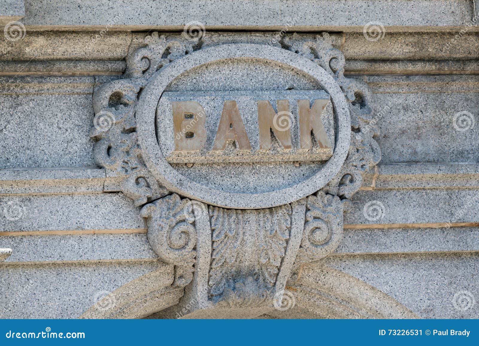 Stone Bank Sign stock image. Image of entrance, banking - 73226531