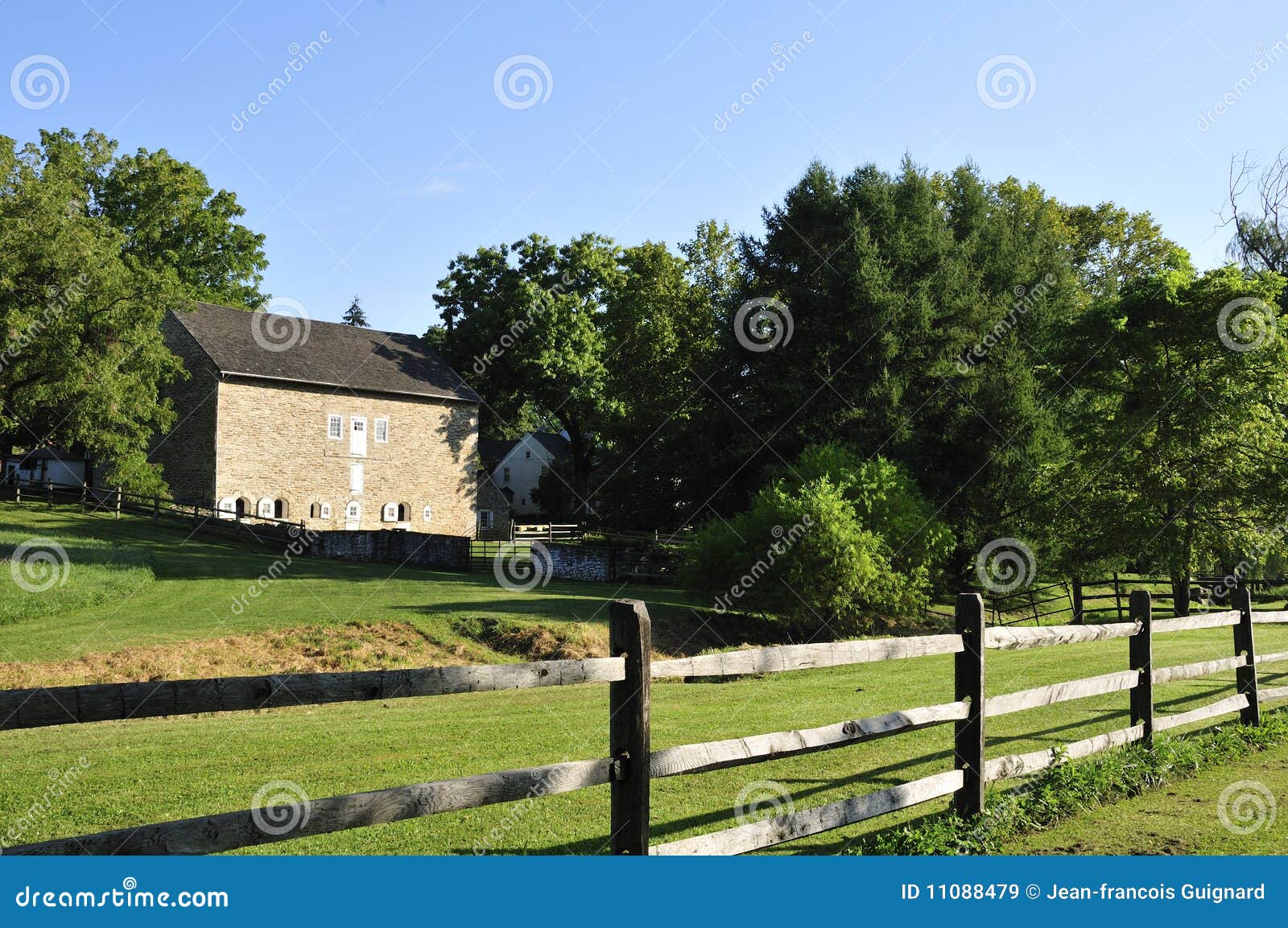 Stone barn stock image. Image of amish, agricultural - 11088479