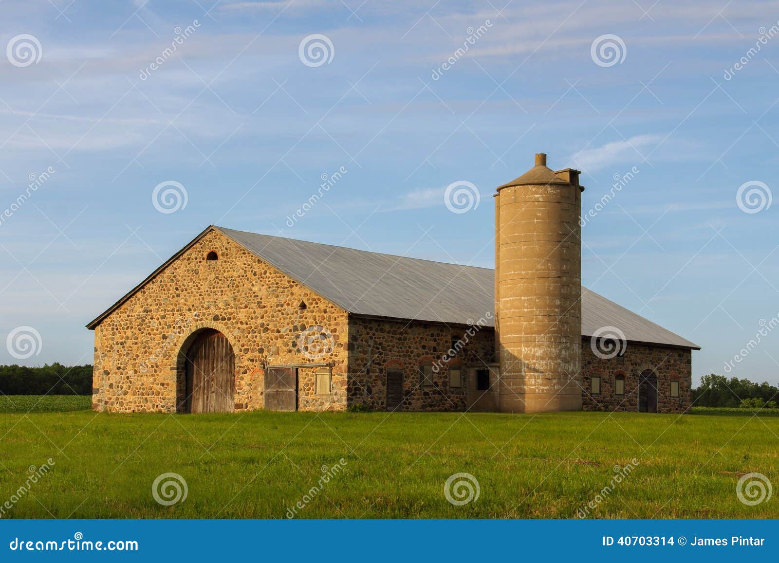 Stone Barn - Retro Rural Building Stock Photo - Image of copy ...