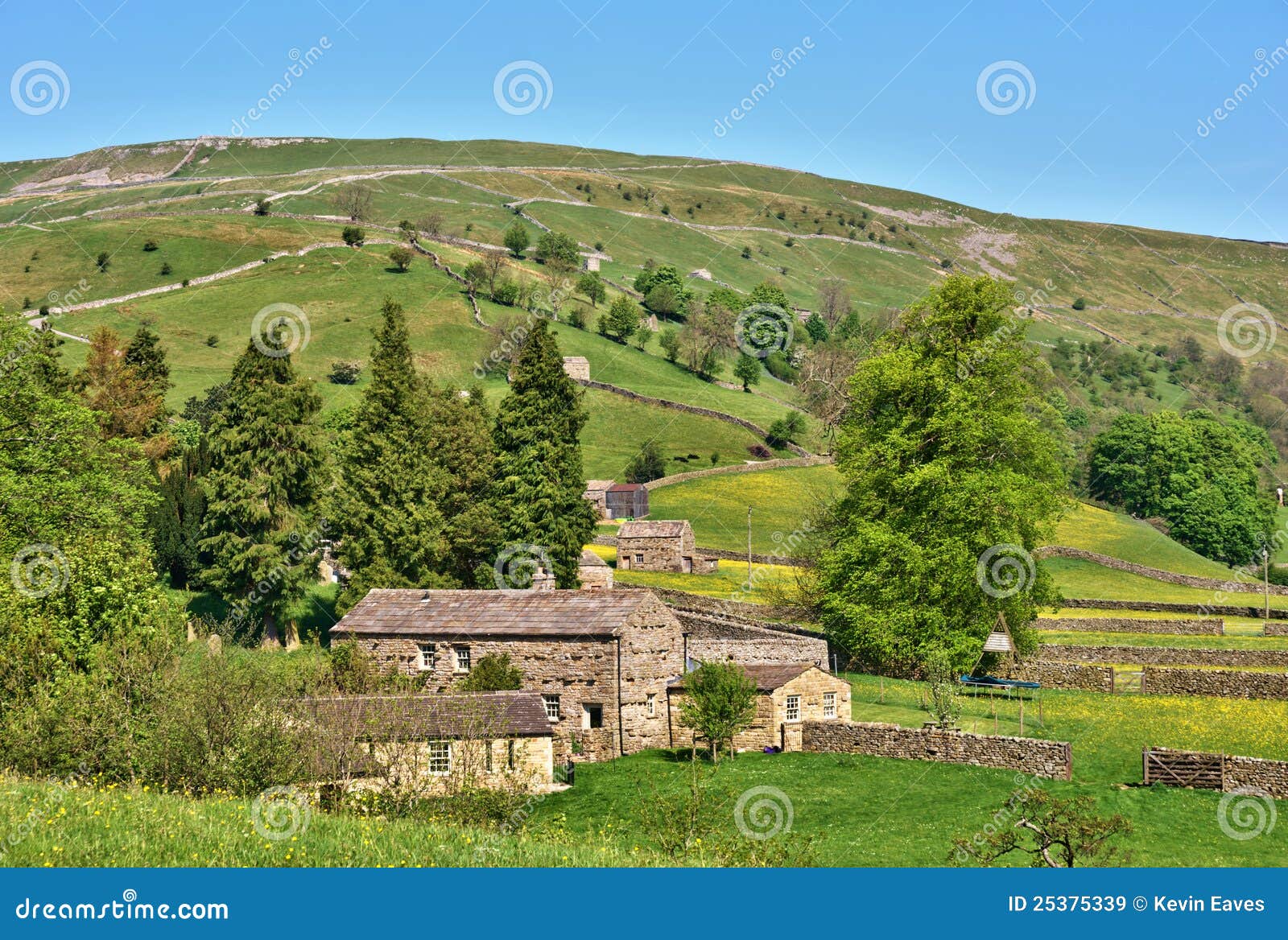 Stone Barns in English Countryside Stock Image - Image of landscape ...