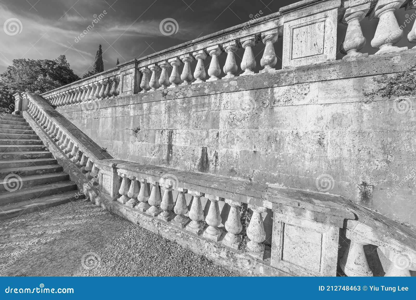 Historical Stone Baroque Baluster and Stairway Stock Image - Image of ...