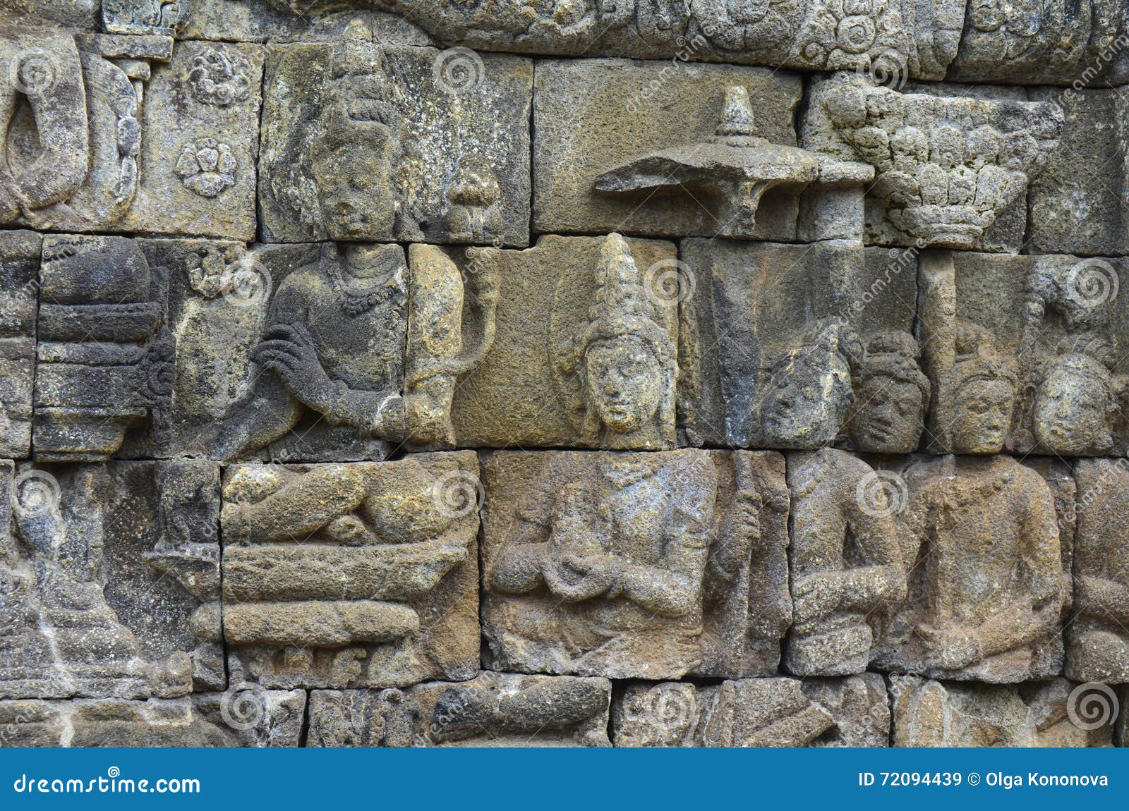 Stone Bas-relief Background Stock Image - Image of buddhist, background ...