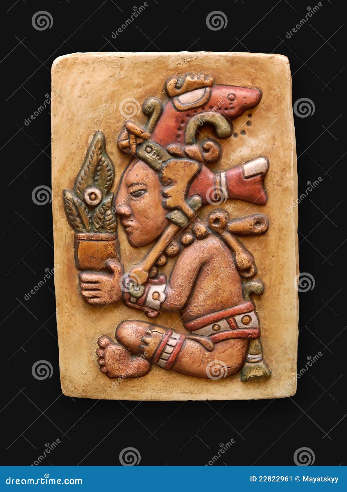 Aztec Relief Red Stone