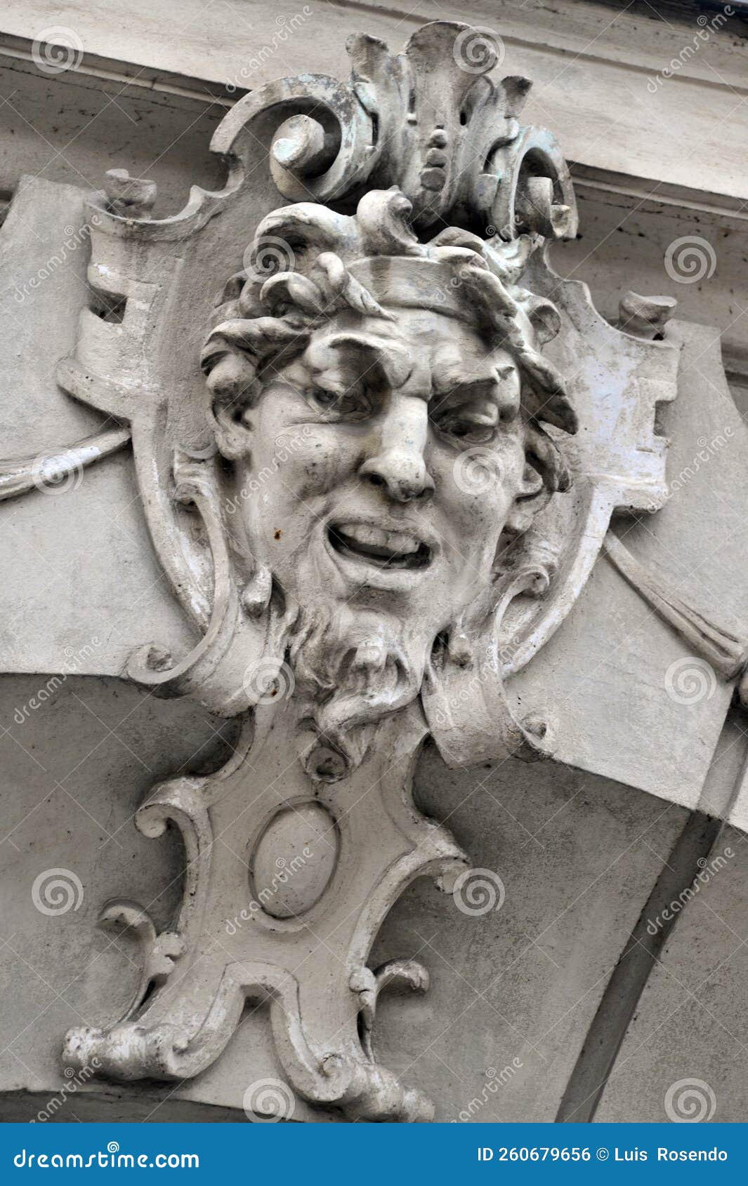 Stone Bas-relief a Kind of a Head of a Demon Stock Photo - Image of ...