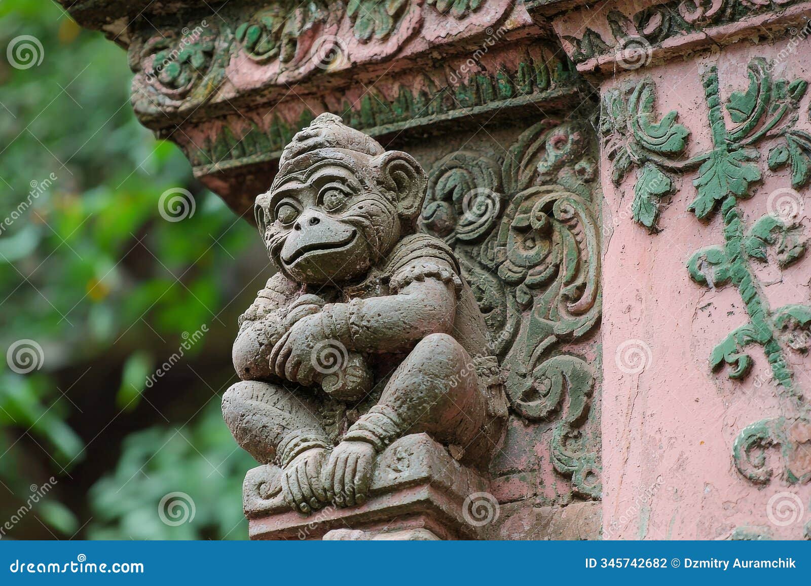 Stone Bas-relief of a Monk Sitting in Reflection, Carved into the ...