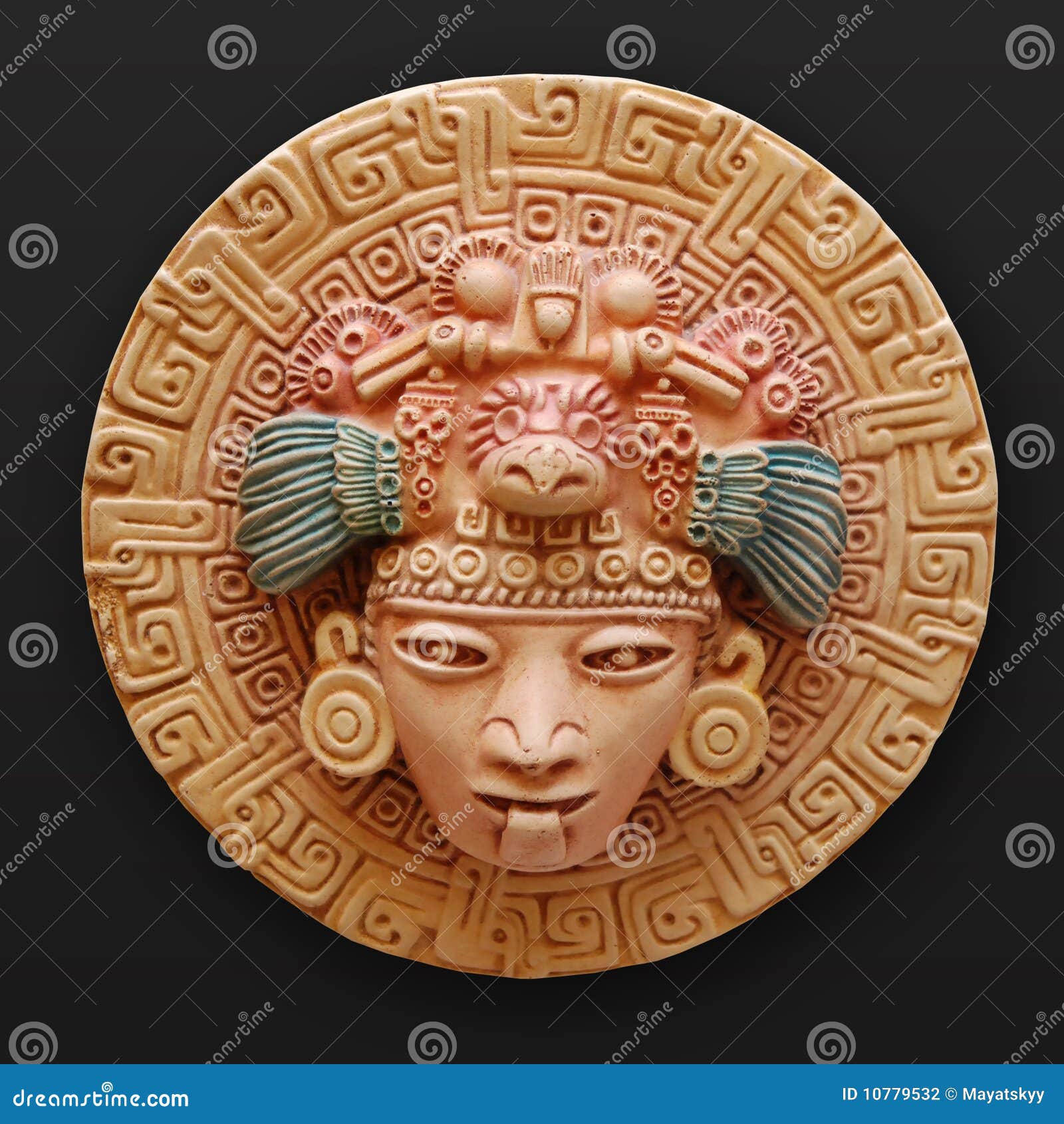 Stone bas-relief round stock photo. Image of inca, religion - 10779532