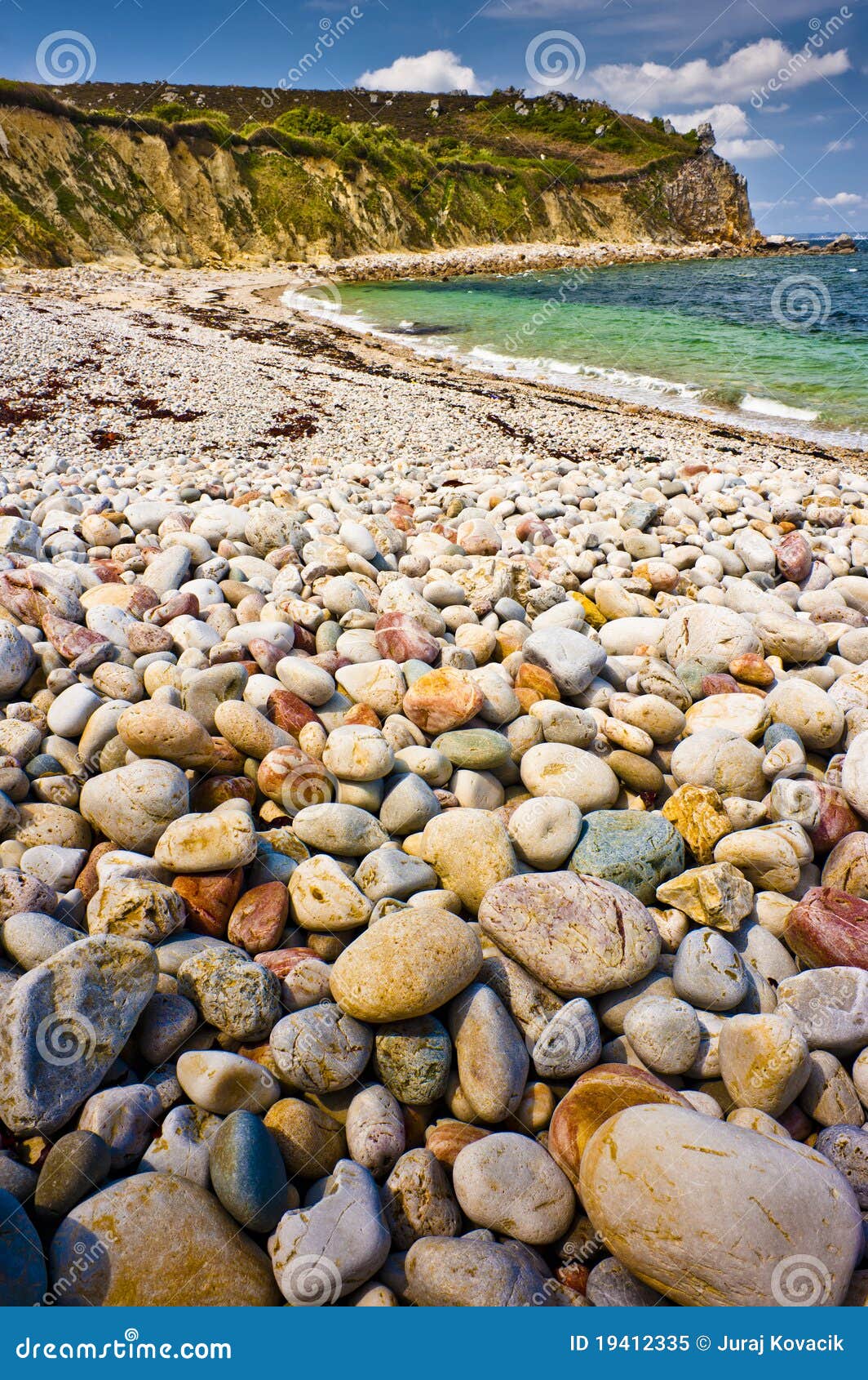 Stone beach stock image. Image of brittany, ocean, camaret - 19412335