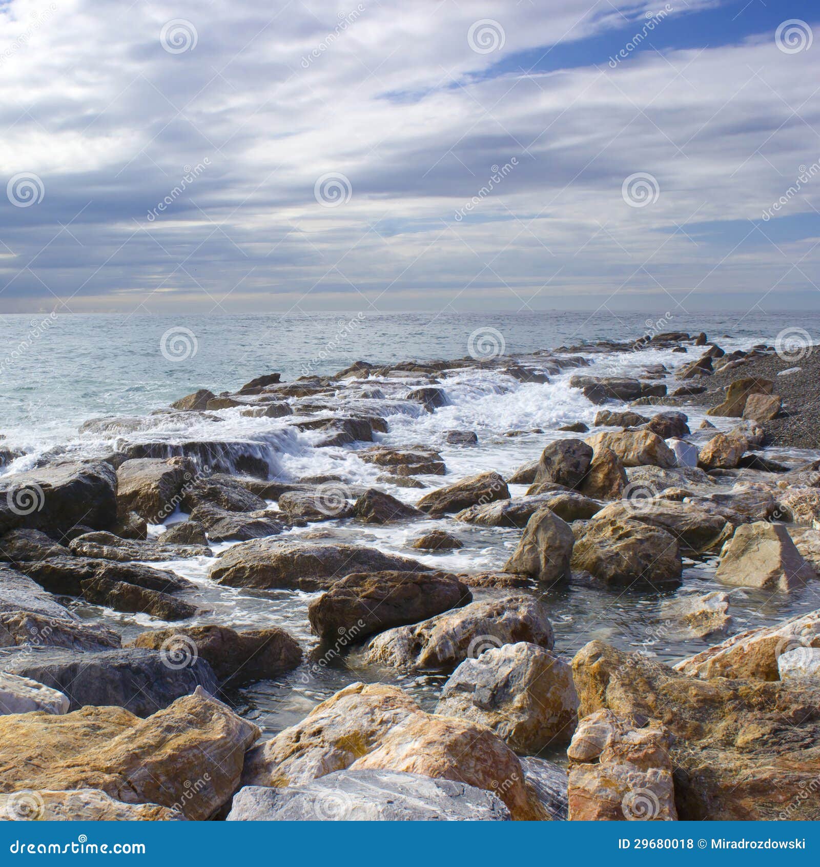 Stone beach stock photo. Image of tide, sunny, colorful - 29680018